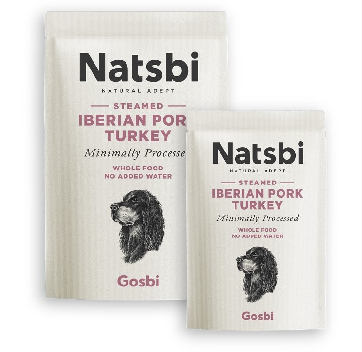 נטסבי חזיר והודו מזון טבעי לכלבים 200 גרם Natsbi pork and turkey