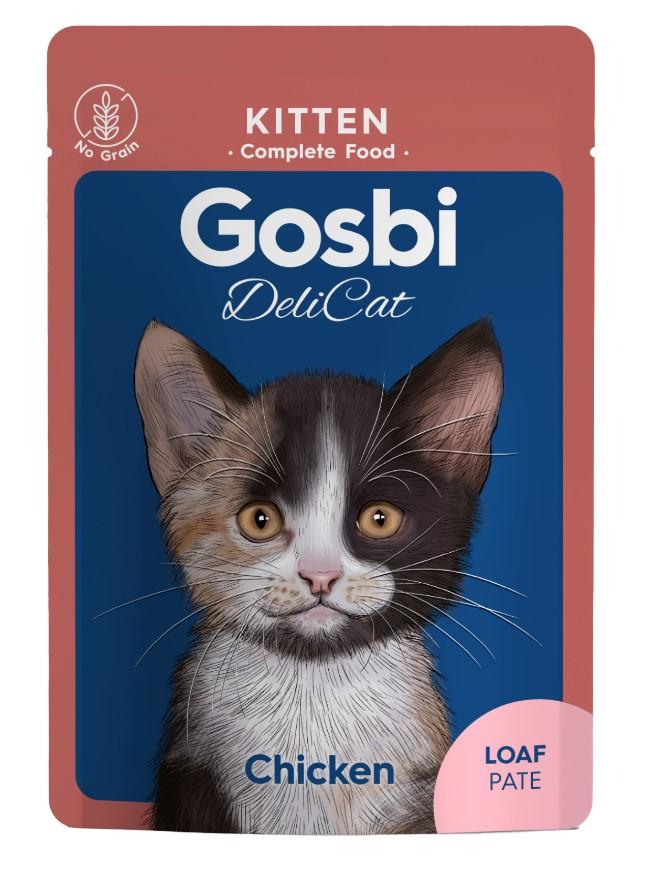 מזון טבעי ומלא לגורי חתולים דליקט גורים Gosbi Delicat KITTEN 70g
